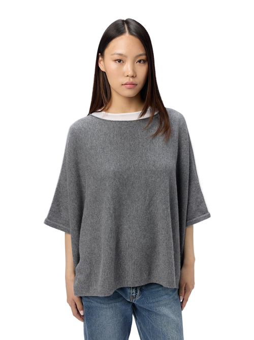 GOBI CASHMERE GOBI Mongolian Cashmere Boat-Neck Poncho
